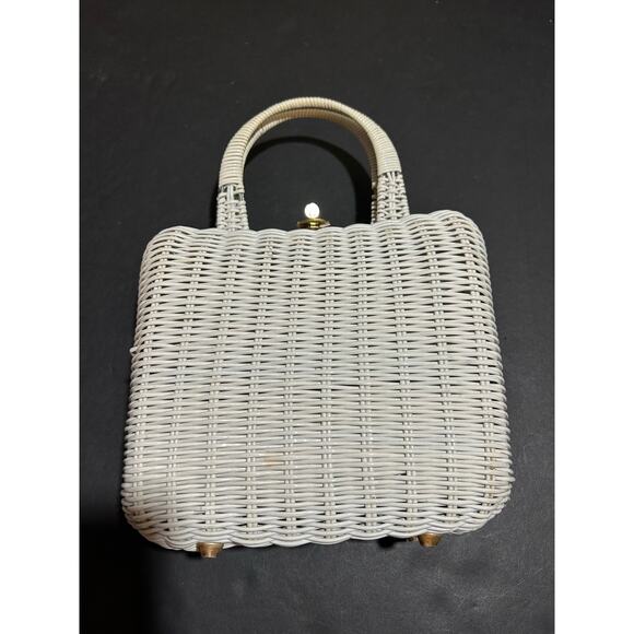 Magid | Bags | Vintage 96s Woven Basket Magid Antique White Wicker ...